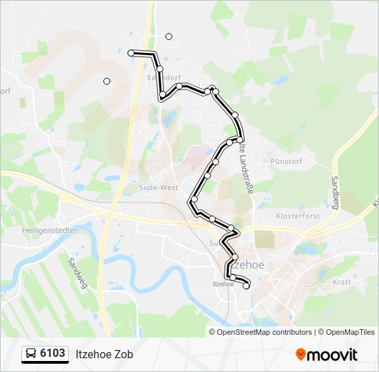 6103 Route: Schedules, Stops & Maps - Itzehoe Zob (Updated)