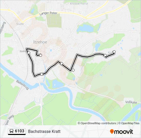6103 Route: Schedules, Stops & Maps - Bachstrasse Kratt (Updated)