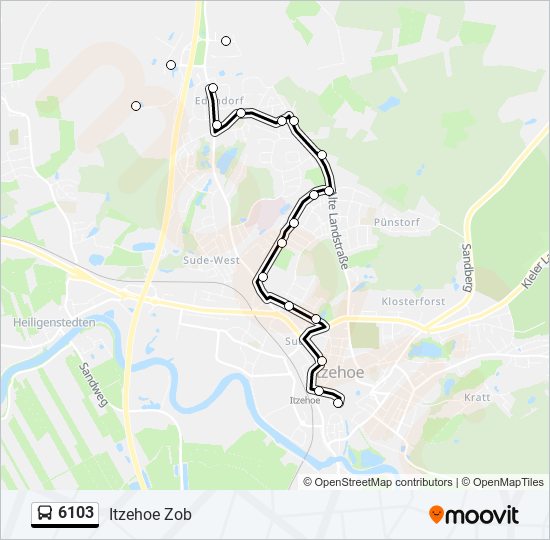 6103 Route: Schedules, Stops & Maps - Itzehoe Zob (Updated)