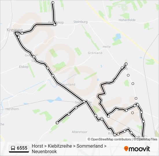 6555 Route: Schedules, Stops & Maps - Horst (Holst.), Jacob-Struve ...