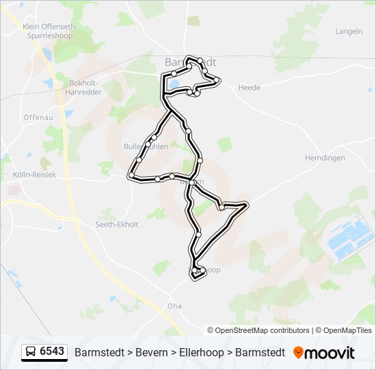 6543 Route: Schedules, Stops & Maps - Barmstedt, Gymnasium (Updated)