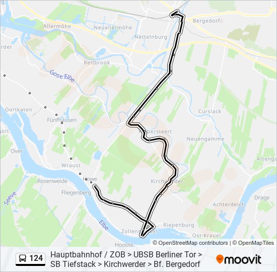 124 Route: Schedules, Stops & Maps - Bf. Bergedorf (Updated)
