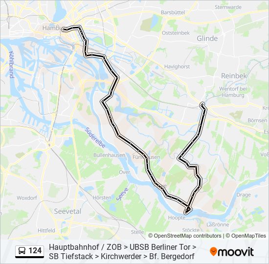 124 Route: Schedules, Stops & Maps - Bf. Bergedorf (Updated)