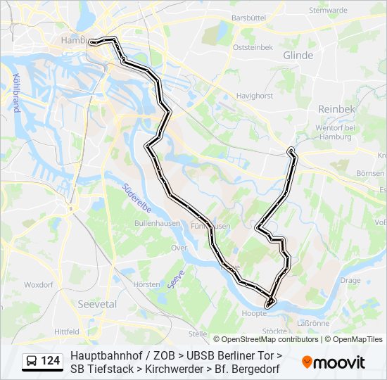 124 Route: Schedules, Stops & Maps - Bf. Bergedorf (Updated)