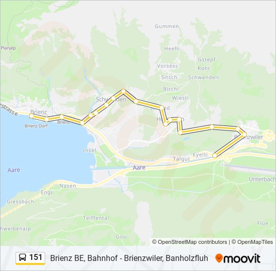151 Route: Schedules, Stops & Maps - Brienzwiler, Bahnhof‎→Brienz Be ...
