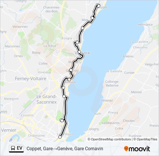 ev Route: Fahrpläne, Haltestellen & Karten - Coppet, Gare‎→Genève, Gare ...