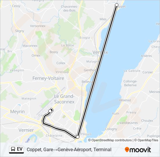 ev Route: Schedules, Stops & Maps - Coppet, Gare‎→Genève-Aéroport ...