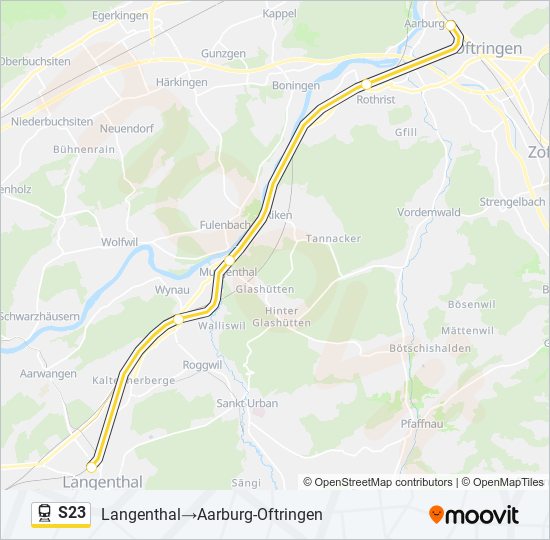 s23 Route: Schedules, Stops & Maps - Langenthal‎→Aarburg-Oftringen ...