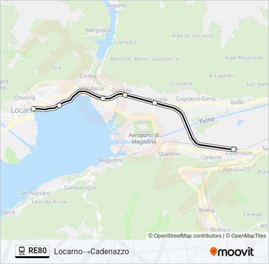 re80 Route: Schedules, Stops & Maps - Locarno‎→Cadenazzo (Updated)