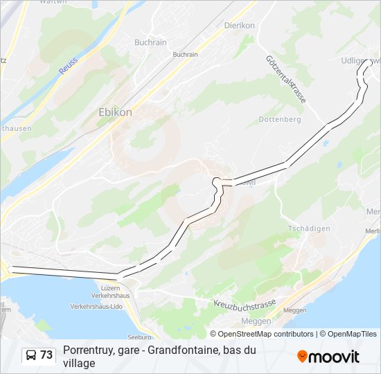 73 Route: Schedules, Stops & Maps - Luzern, Wey‎→Udligenswil, Alte Post ...