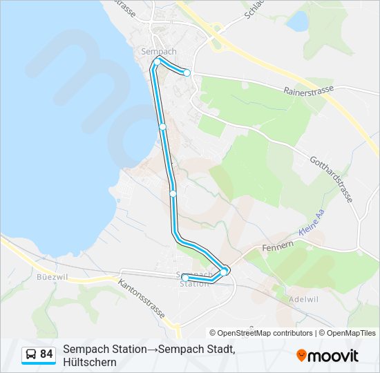 84 Route: Schedules, Stops & Maps - Sempach Station‎→Sempach Stadt ...