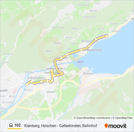 102 Route: Schedules, Stops & Maps - Interlaken West, Bahnhof‎→ ...