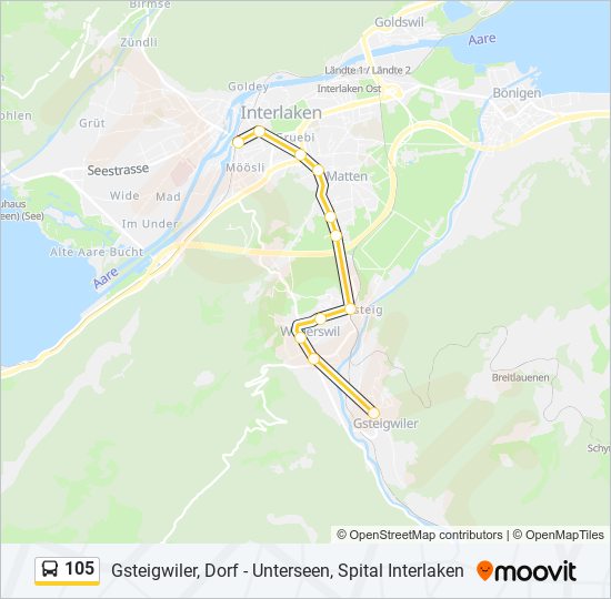 105 Route: Schedules, Stops & Maps - Interlaken West, Bahnhof‎→ ...