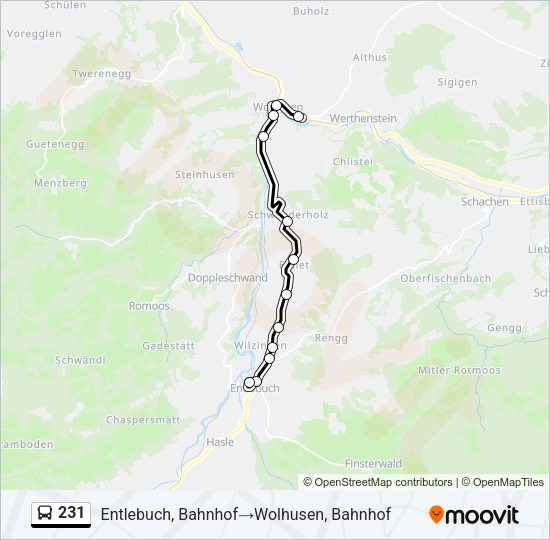 231 Route: Fahrpläne, Haltestellen & Karten - Entlebuch, Bahnhof‎→ ...