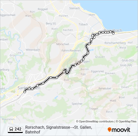 242 Route: Schedules, Stops & Maps - Rorschach, Signalstrasse‎→St ...