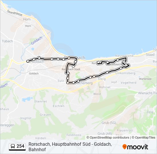 254 Route: Schedules, Stops & Maps - Rorschach, Hauptbahnhof Süd‎→ ...