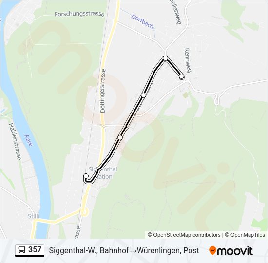 357 Route: Fahrpläne, Haltestellen & Karten - Siggenthal-W., Bahnhof‎→ ...