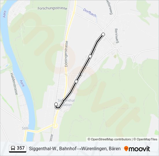 357 Route: Fahrpläne, Haltestellen & Karten - Siggenthal-W., Bahnhof‎→ ...