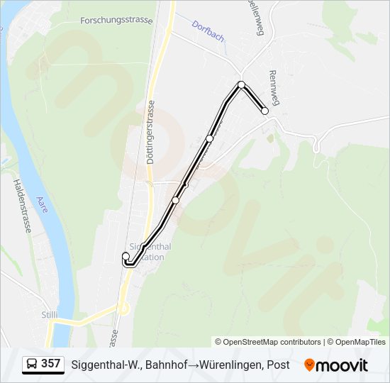 357 Route: Fahrpläne, Haltestellen & Karten - Siggenthal-W., Bahnhof‎→ ...