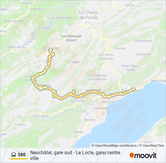 380 Route: Schedules, Stops & Maps - Le Locle, Gare/Centre Ville‎→ ...