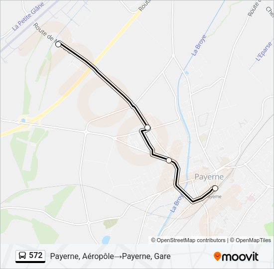 572 Route: Fahrpläne, Haltestellen & Karten - Payerne, Aéropôle‎→ ...