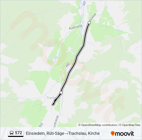 572 Route: Schedules, Stops & Maps - Einsiedeln, Rüti-Säge‎→Trachslau ...