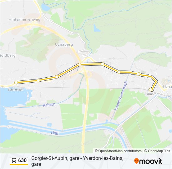 630 Route: Schedules, Stops & Maps - Schmerikon, Bahnhof‎→Uznach ...
