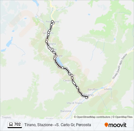 702 Route: Schedules, Stops & Maps - Tirano, Stazione‎→S. Carlo Gr ...