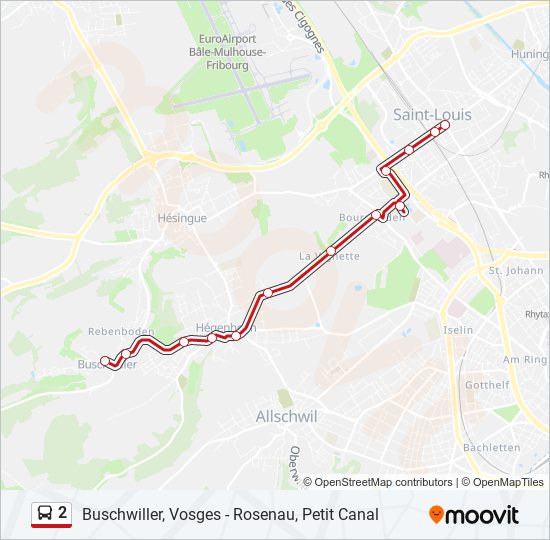 2 Route: Schedules, Stops & Maps - Buschwiller, Vosges‎→St-Louis ...