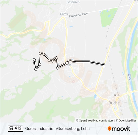 412 Route: Schedules, Stops & Maps - Grabs, Industrie‎→Grabserberg ...