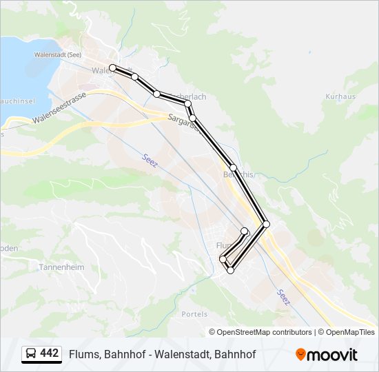 442 Route: Fahrpläne, Haltestellen & Karten - Flums, Bahnhof‎→ ...