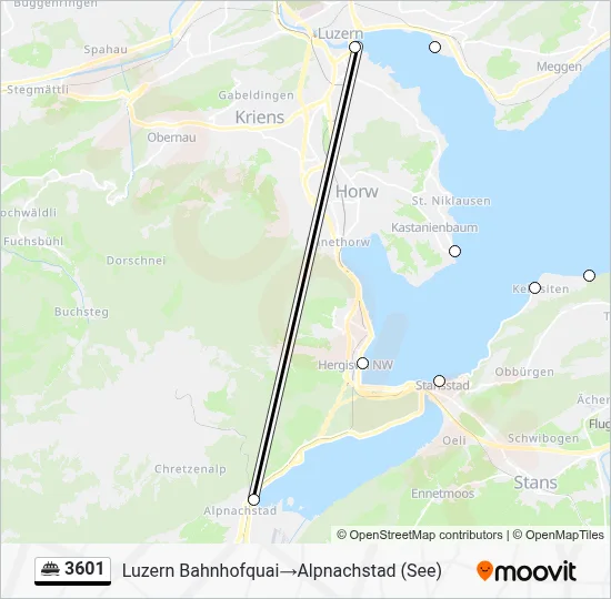 3601 Route: Schedules, Stops & Maps - Luzern Bahnhofquai‎→Alpnachstad ...