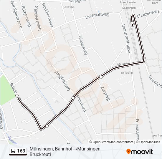 163 Route: Schedules, Stops & Maps - Münsingen, Bahnhof‎→Münsingen ...