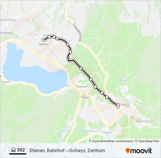 502 Route: Schedules, Stops & Maps - Steinen, Bahnhof‎→Schwyz, Zentrum ...
