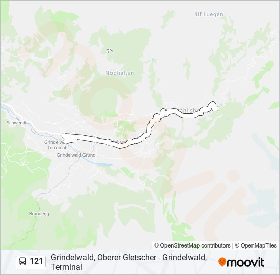 121 Route: Schedules, Stops & Maps - Grindelwald, Oberer Gletscher‎→ ...