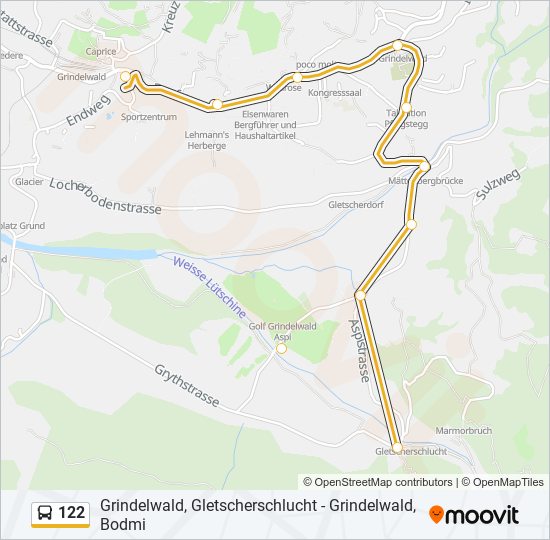 122 Route: Schedules, Stops & Maps - Grindelwald, Gletscherschlucht‎→ ...