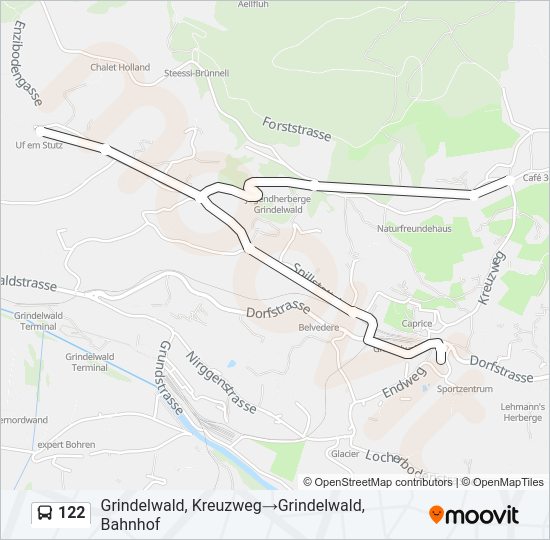 122 Route: Schedules, Stops & Maps - Grindelwald, Kreuzweg‎→Grindelwald ...