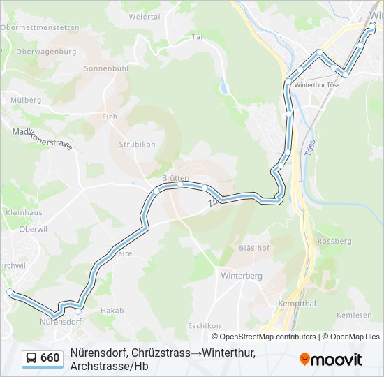 660 Route: Schedules, Stops & Maps - Nürensdorf, Chrüzstrass‎→ ...