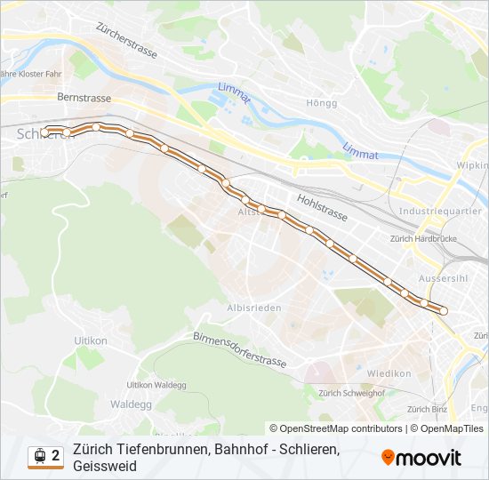 2 Route: Schedules, Stops & Maps - Zürich,Kalkbreite/Bhf.Wiedikon‎→ ...