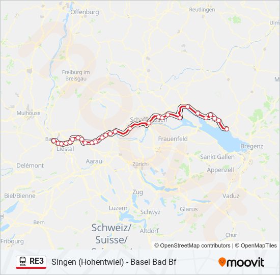 re3 Route: Schedules, Stops & Maps - Basel Bad Bf‎→Friedrichshafen ...