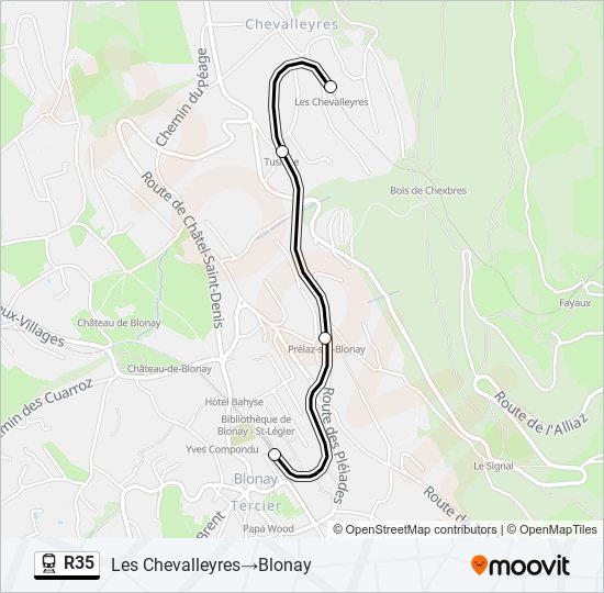 r35 Route: Schedules, Stops & Maps - Les Chevalleyres‎→Blonay (Updated)