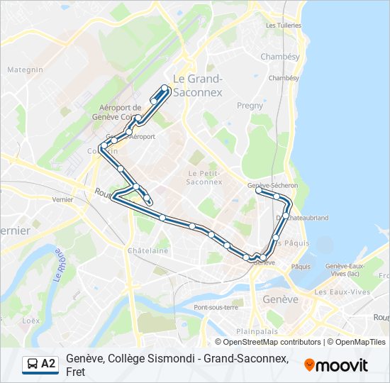 a2 Route: Schedules, Stops & Maps - Genève, Collège Sismondi‎→Grand ...