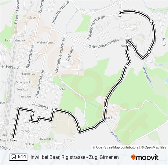 614 Route: Fahrpläne, Haltestellen & Karten - Zug, Metalli/Bahnhof‎→ ...