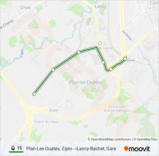 15 Route: Schedules, Stops & Maps - Plan-Les-Ouates, Ziplo‎→Lancy ...