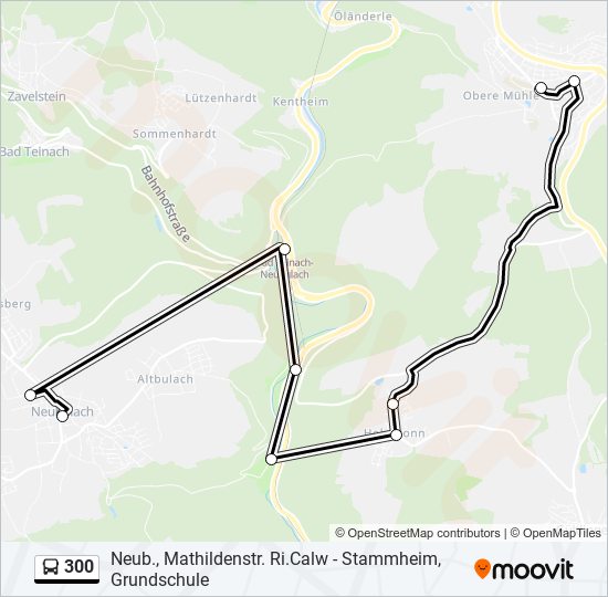 300 Route: Schedules, Stops & Maps - Stammheim, Grundschule (Updated)