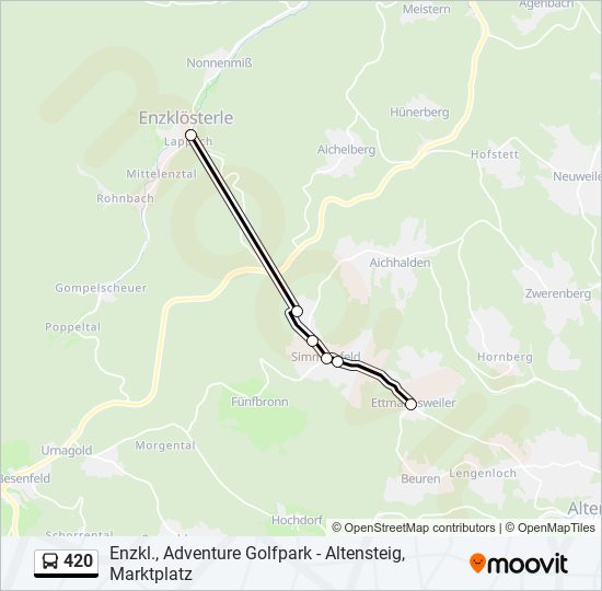 420 Route: Schedules, Stops & Maps - Ettmannsweiler, Poststraße (Updated)