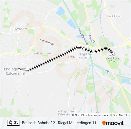 s5 Route: Schedules, Stops & Maps - Endingen A K Bahnhof (Updated)