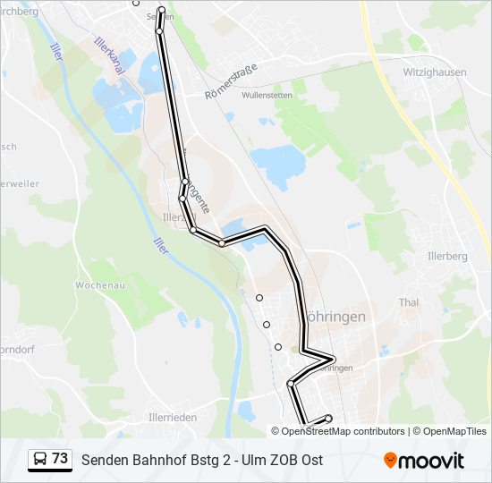 73 Route: Schedules, Stops & Maps - Vöhringen Beim Kreuz (Updated)