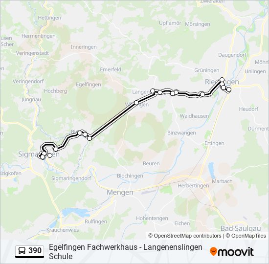 390 Route: Schedules, Stops & Maps - Sigmaringen Bahnhof (Updated)