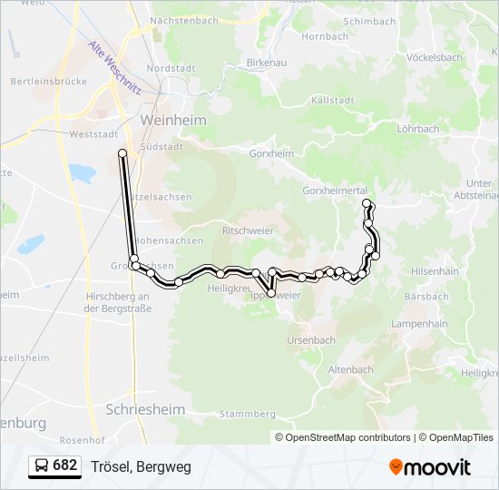 682 Route: Schedules, Stops & Maps - Trösel, Bergweg (Updated)